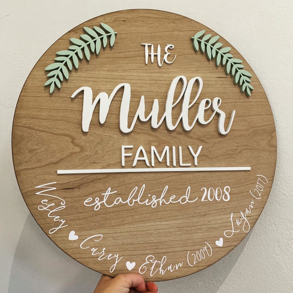 Wooden Family Plaque - Lovecoco