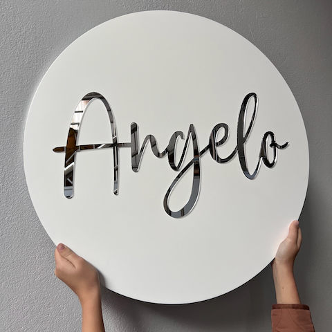 Painted Mirror Name Plaque - Lovecoco